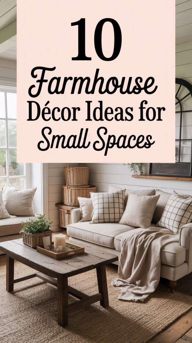 10 Farmhouse Décor Ideas for Small Spaces - curatedsoftly.com