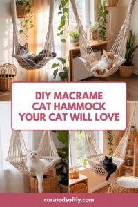 DIY Macrame Cat Hammock Your Cat Will Love - curatedsoftly.com