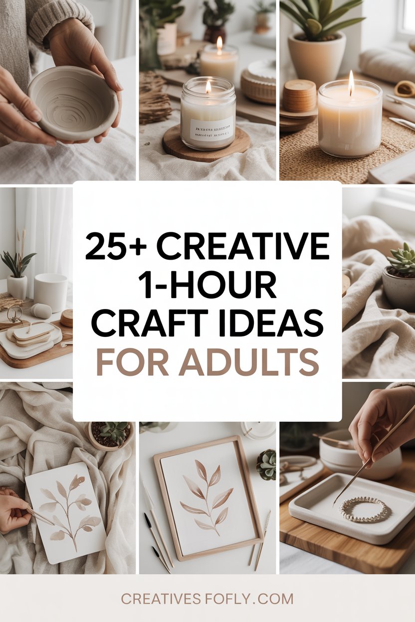 Creative 1-Hour Craft Ideas for Adults That You’ll Actually Finish ...