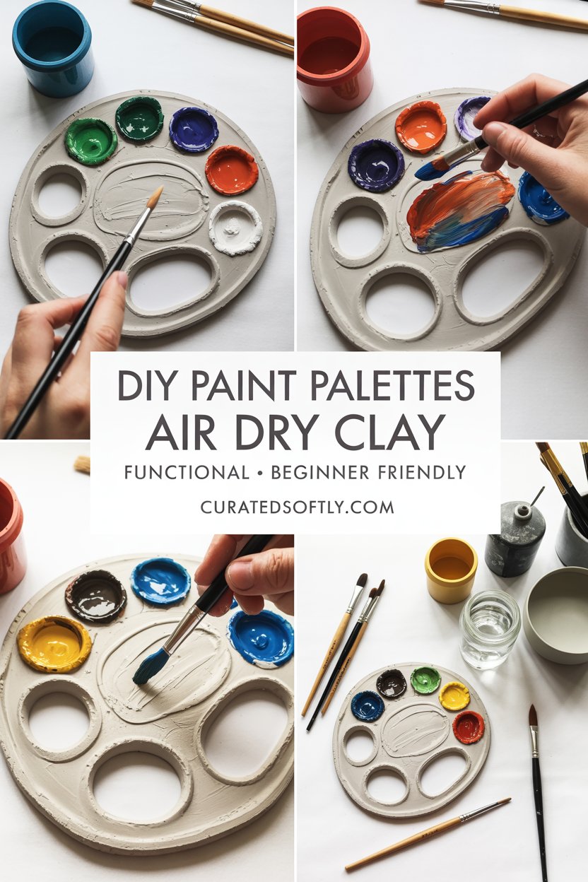 How to Make Paint Palettes with Air Dry Clay: A Simple Step-by-Step ...